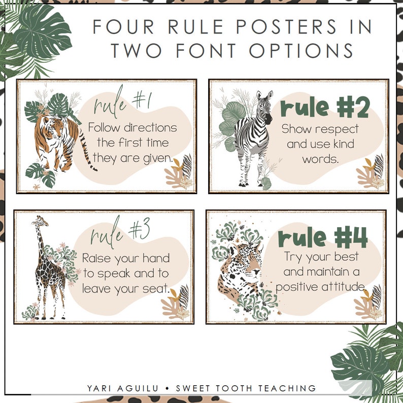 Classroom Decor Class Rules Posters Wall Posters for - Etsy