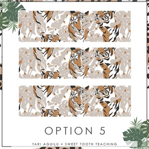 Jungle Themed Bulletin Board Borders With Cheetahs, Tigers, Tropical ...