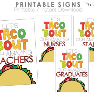 Cinco De Mayo Appreciation Sign: Taco & Nacho Bar Decor (PDF) - Etsy