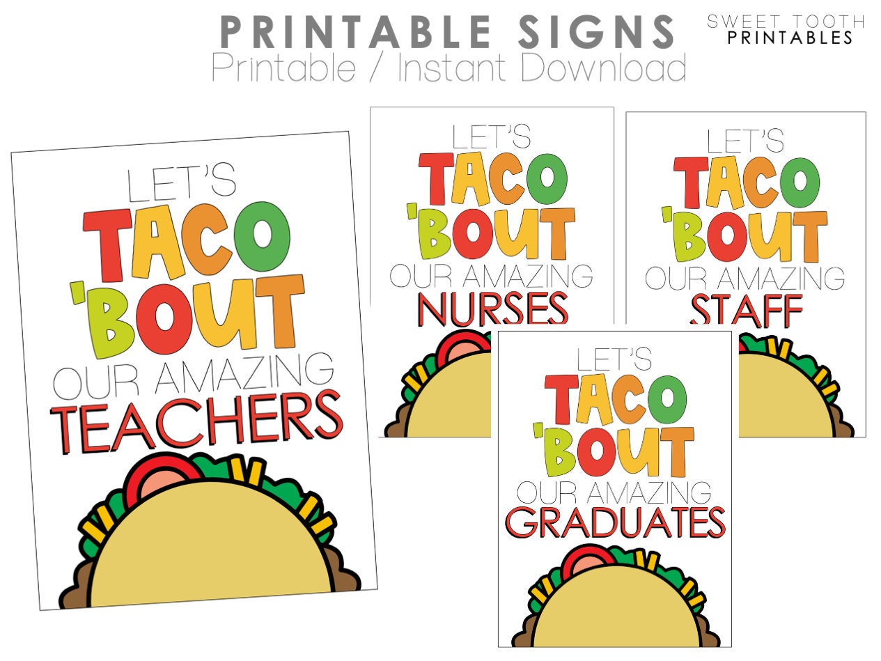 Cinco De Mayo Printable Sign Teacher Appreciation Week Staff - Etsy ...