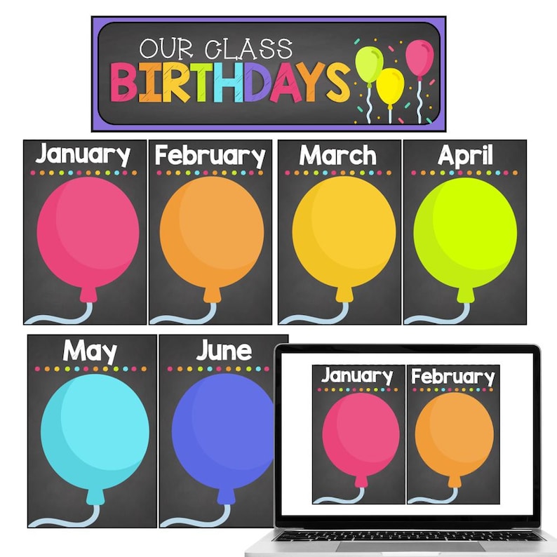 Chalkboard Bright Classroom Decor Bundle | Printable Back to School ...