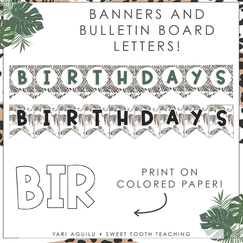 Student Birthdays Display Posters Printable Classroom Decor - Etsy