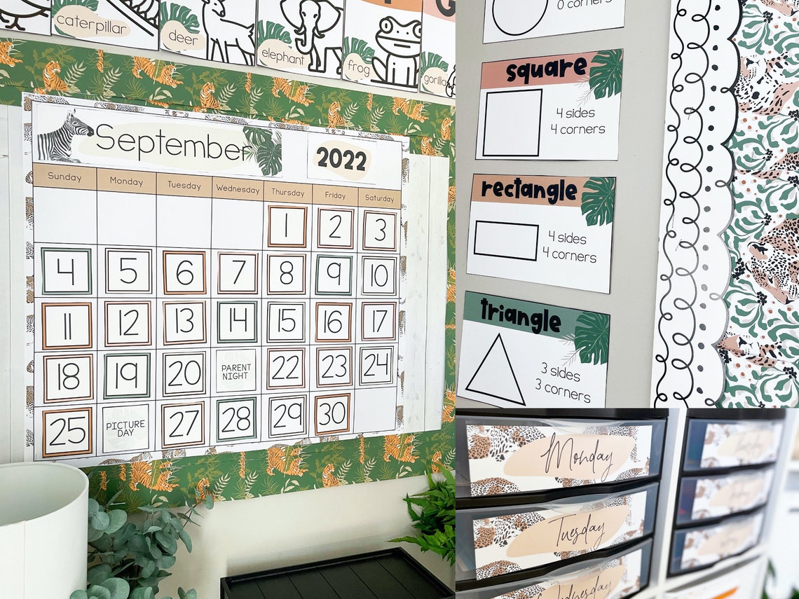 Jungle Themed Classroom Decor Neutral Classroom Decorations - Etsy