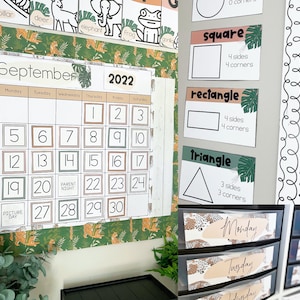 Jungle Themed Classroom Decor | Neutral Classroom Decorations ...