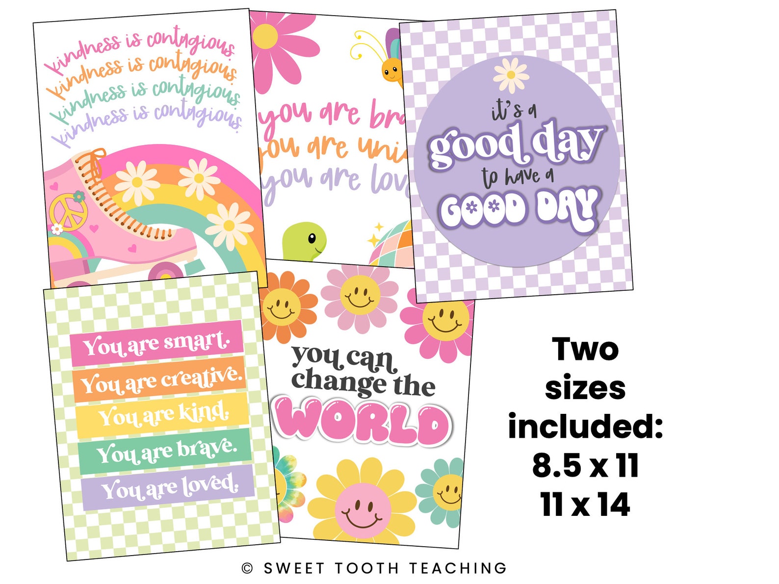 Groovy Garden Classroom Quote Posters: Motivational Decor (digital ...