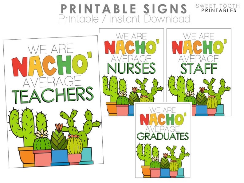 Cinco De Mayo Printable Sign Teacher Appreciation Week Staff - Etsy