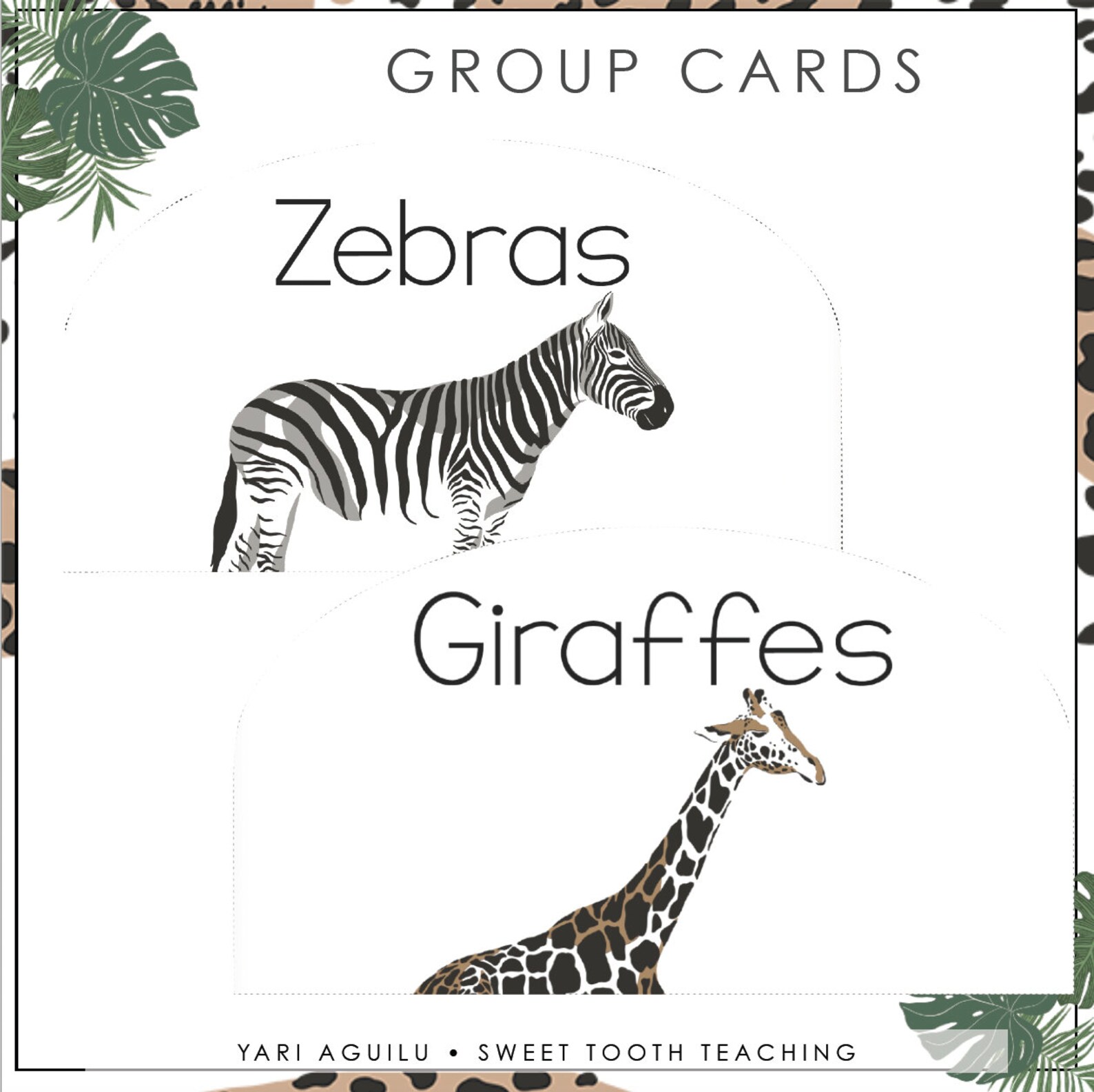 Classroom Centers Rotation Chart Printable Jungle Classroom - Etsy