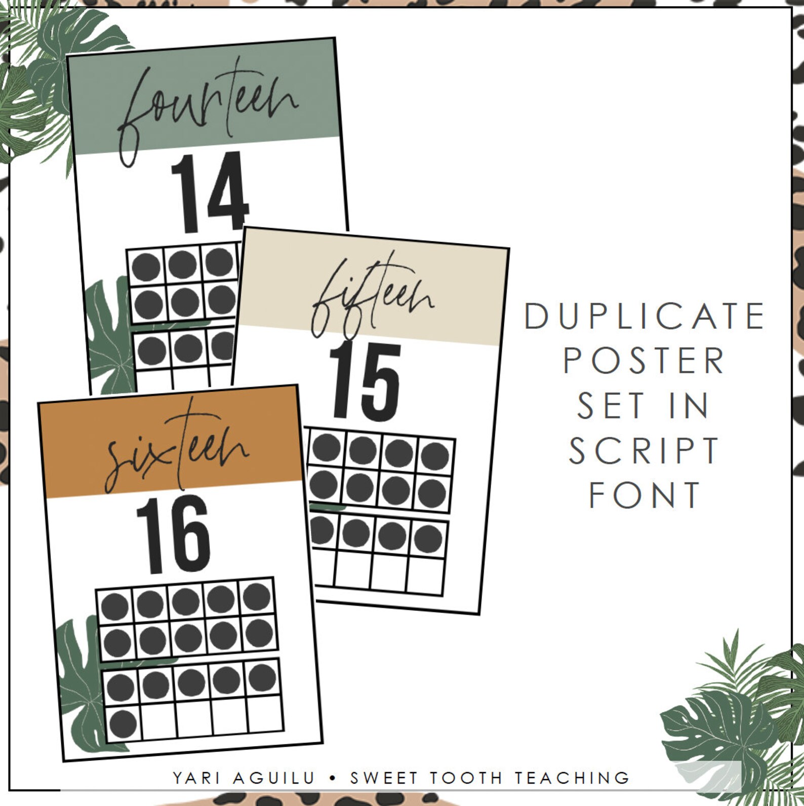 Printable Classroom Decor Jungle Theme Number Posters - Etsy