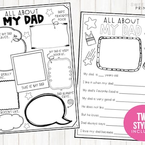 Father's Day Questionnaire: All About Dad Survey (printable PDF) - Etsy