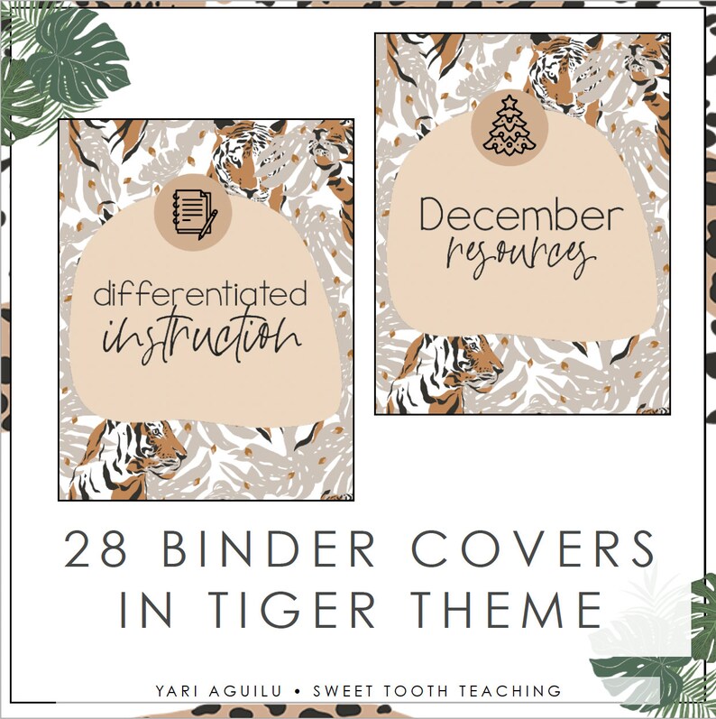 Binder Covers & Spines Printable Classroom Decor Jungle - Etsy