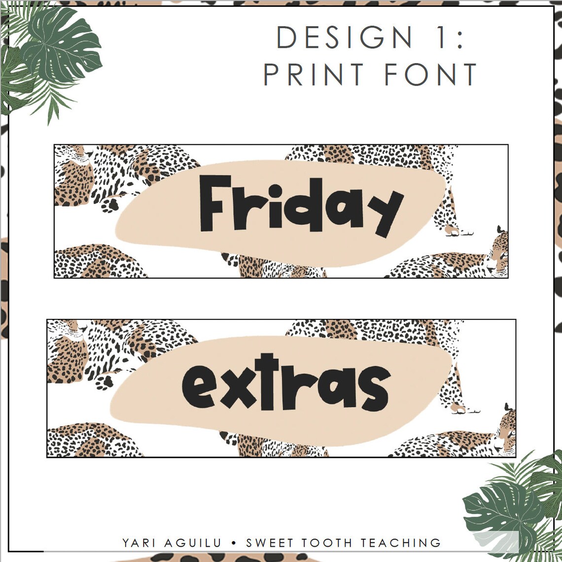 Jungle Theme Drawer Labels Printable Classroom Decor | Etsy