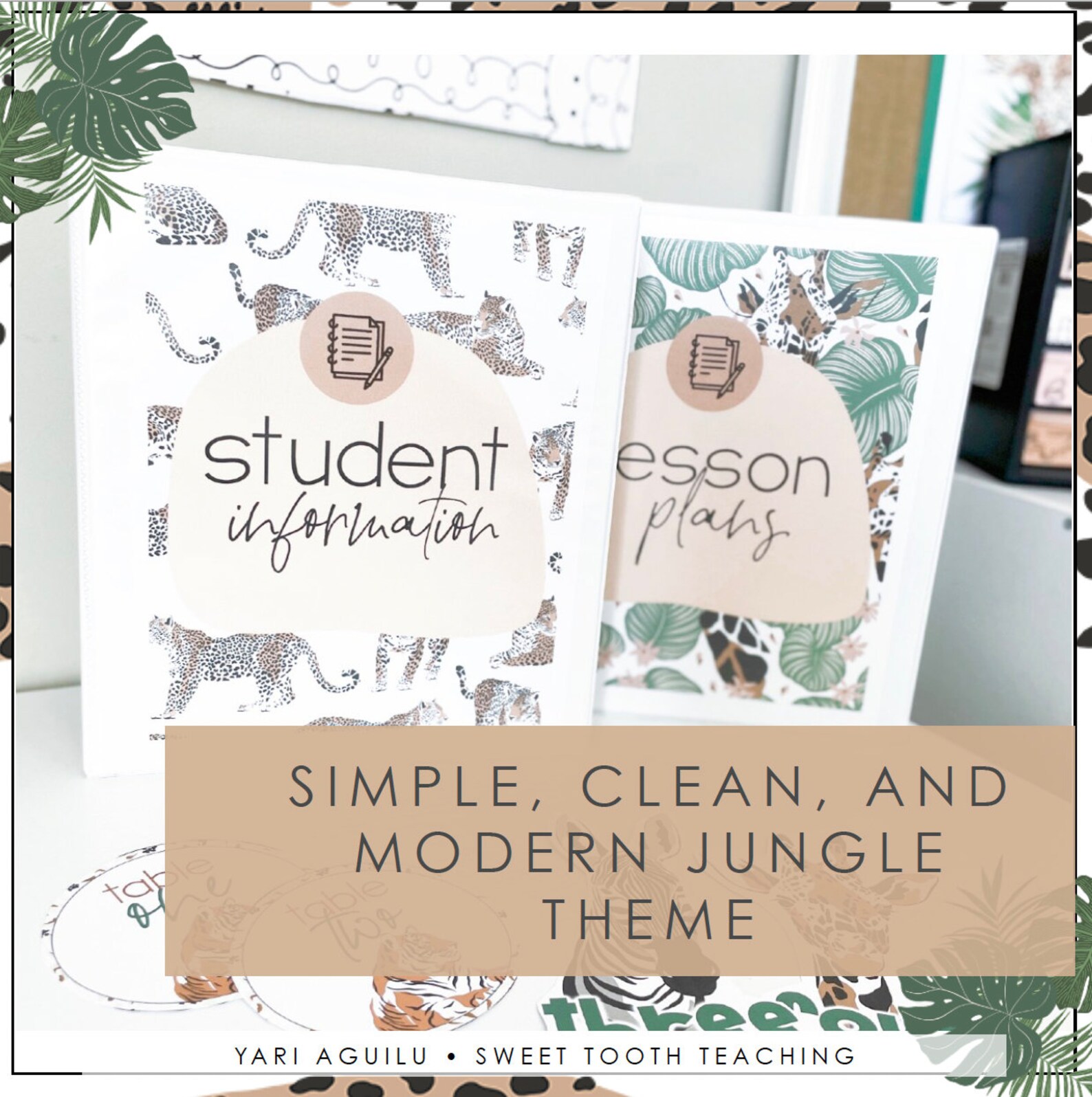 Binder Covers & Spines Printable Classroom Decor Jungle - Etsy