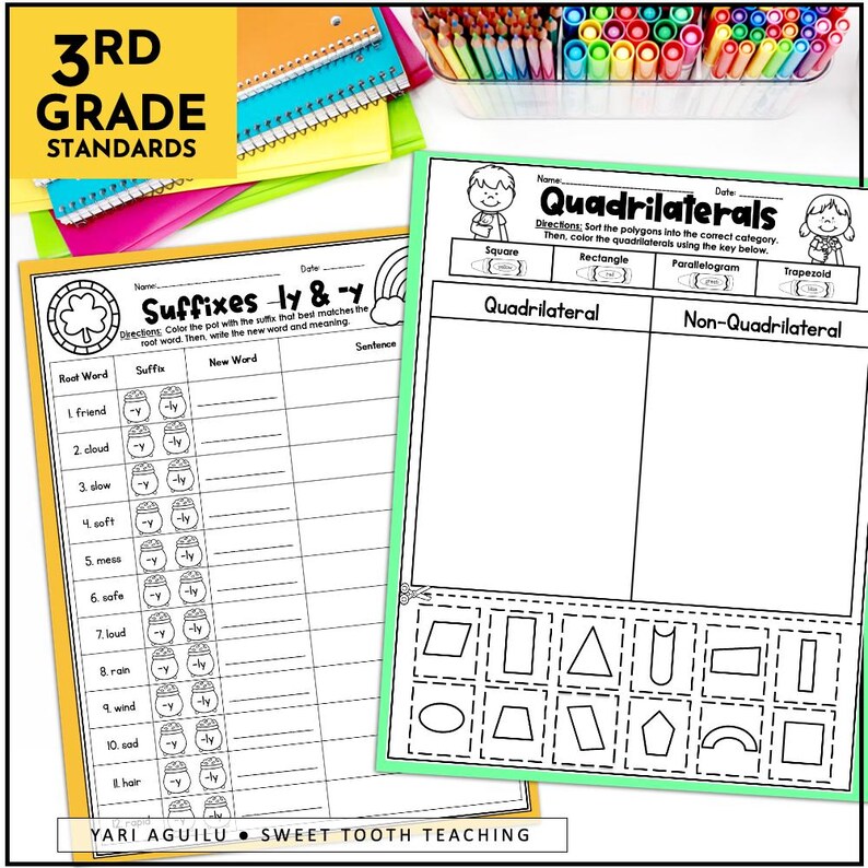 3rd Grade Review Worksheets Homeschooling | Spring Math, Reading ...