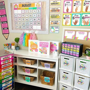 Colorful Primary Alphabet Posters | Traceable Letters | Groovy Garden ...