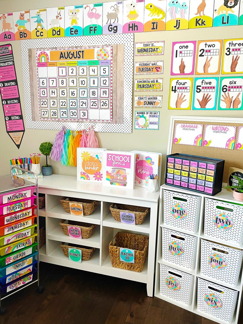 Colorful Primary Alphabet Posters | Traceable Letters | Groovy Garden ...