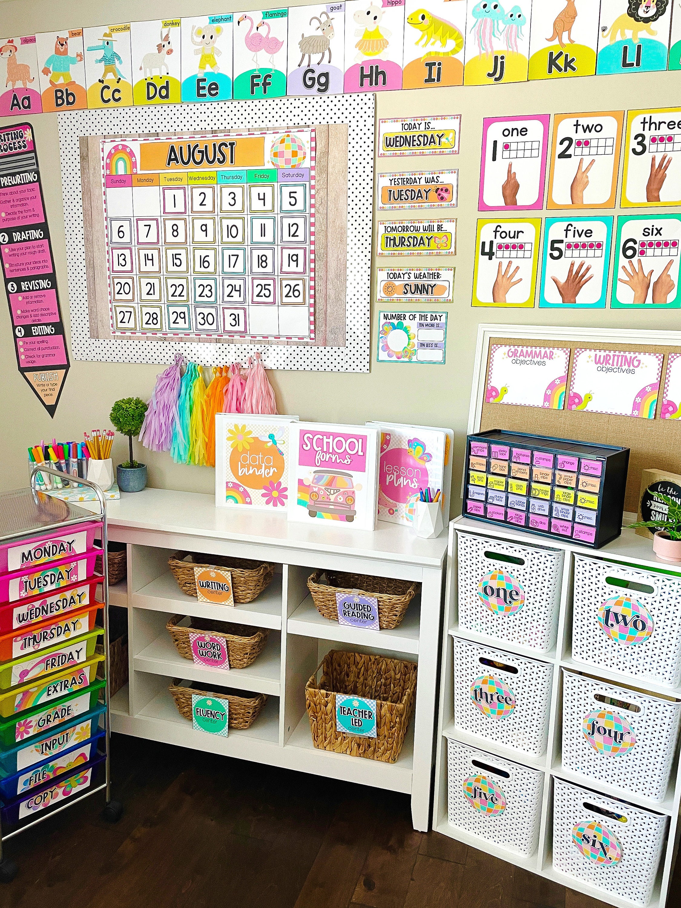 Colorful Primary Alphabet Posters | Traceable Letters | Groovy Garden ...