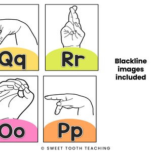 Colorful ASL Alphabet Posters | American Sign Language Abc | Groovy ...