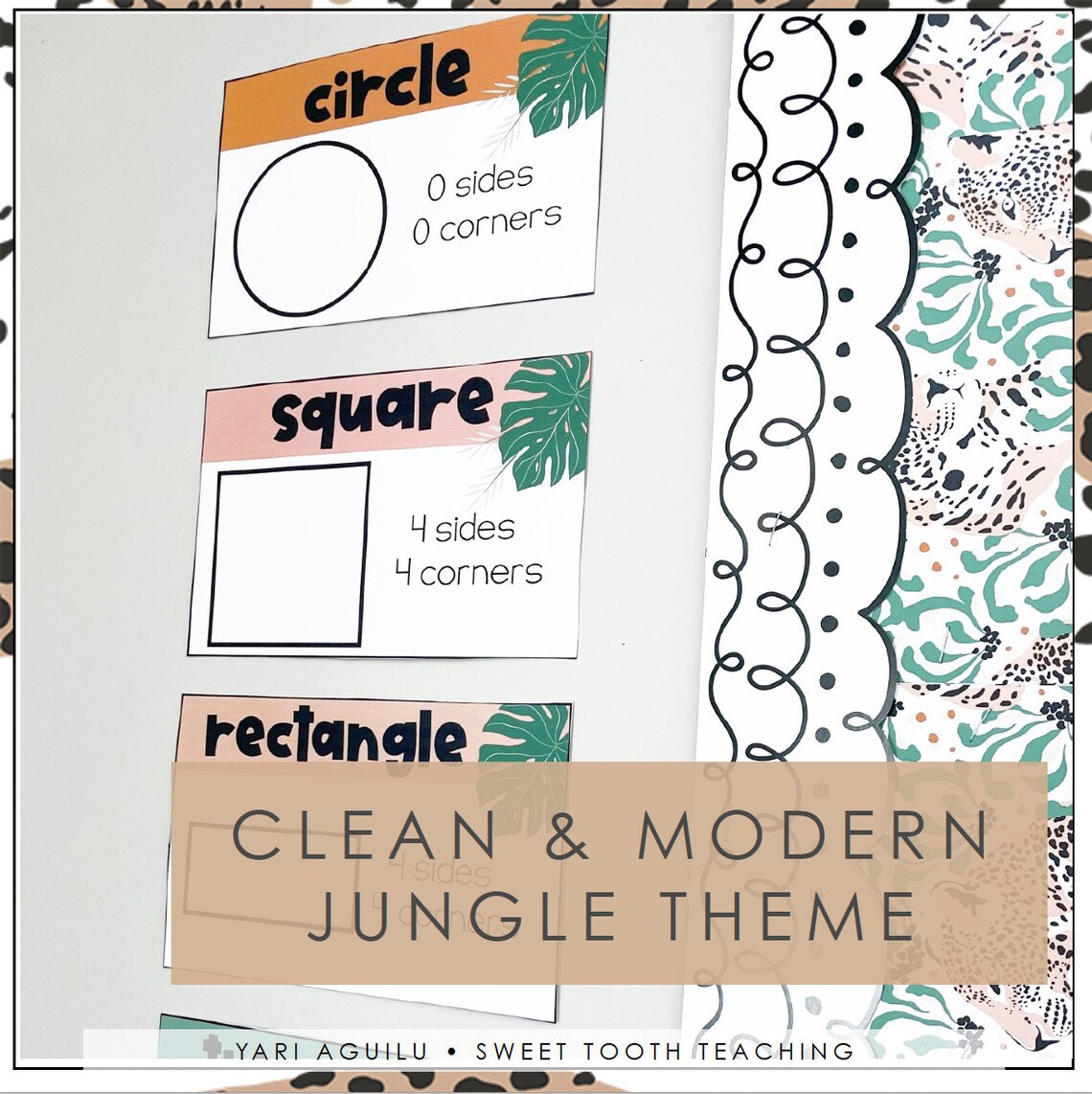 Printable Jungle Classroom Decor 2D & 3D Shape Posters - Etsy