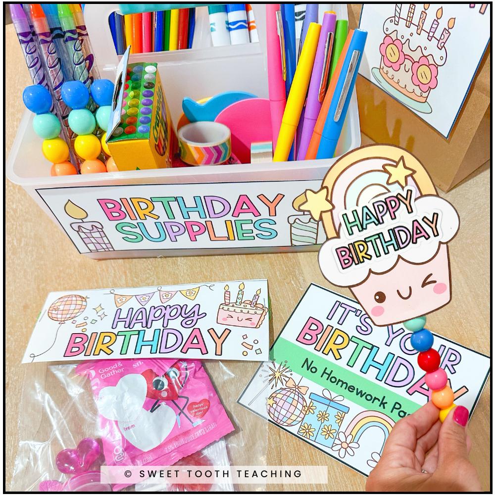 Printable Student Birthday Gift Set: Certificates, Hats, Tags (digital ...
