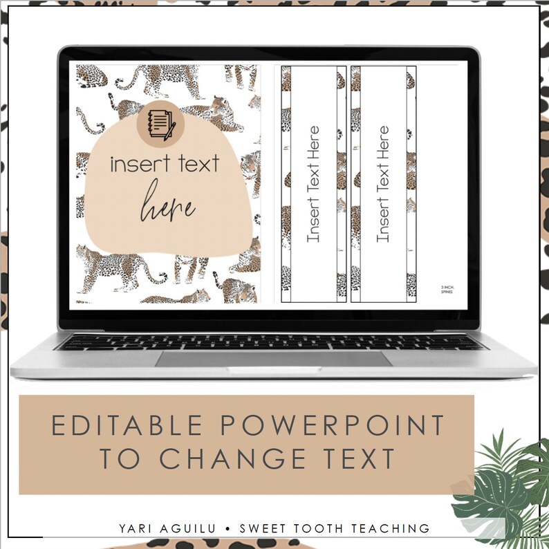 Binder Covers & Spines Printable Classroom Decor Jungle - Etsy