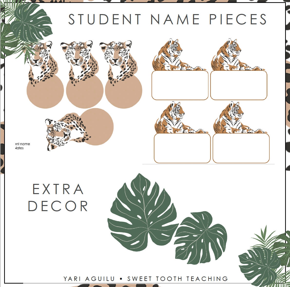 Jungle Theme Bulletin Board Kit | Printable Classroom Decor - Etsy