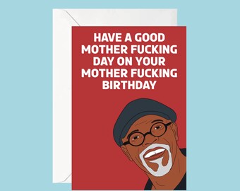 Samuel L Jackson Birthday Card - Etsy