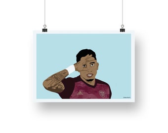 Raphinha Drawing - Etsy