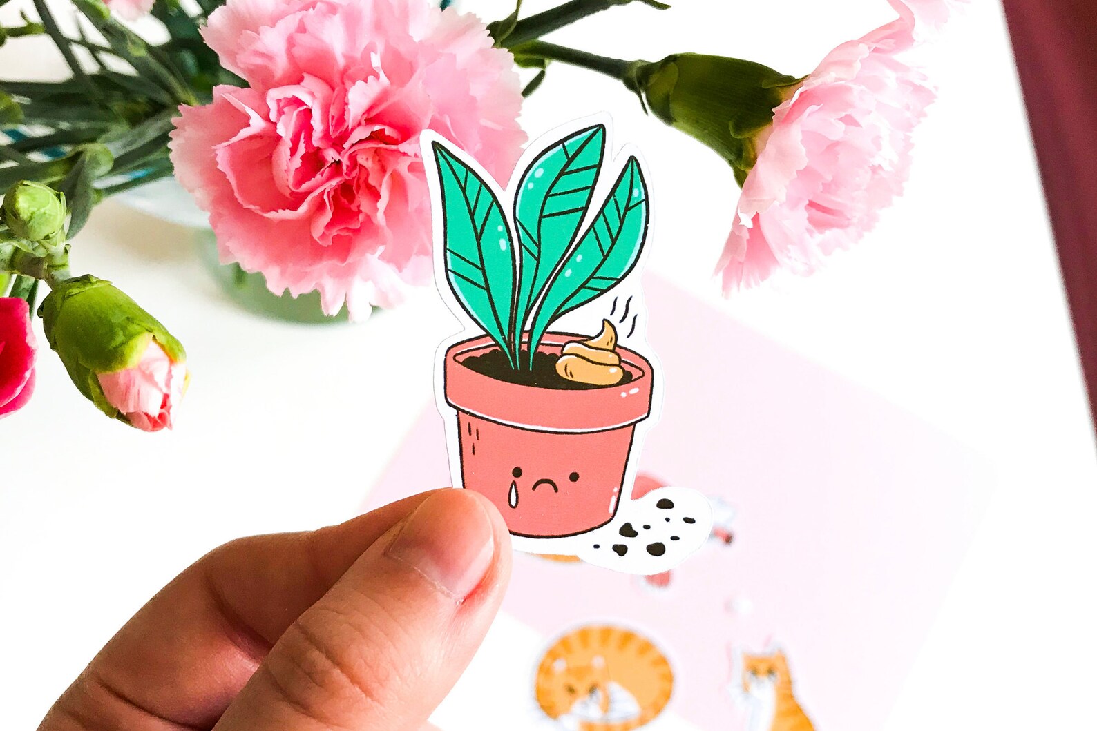 Sticker Set Bad Cat Cute Grumpy Ginger Kitty Sticker Pack - Etsy