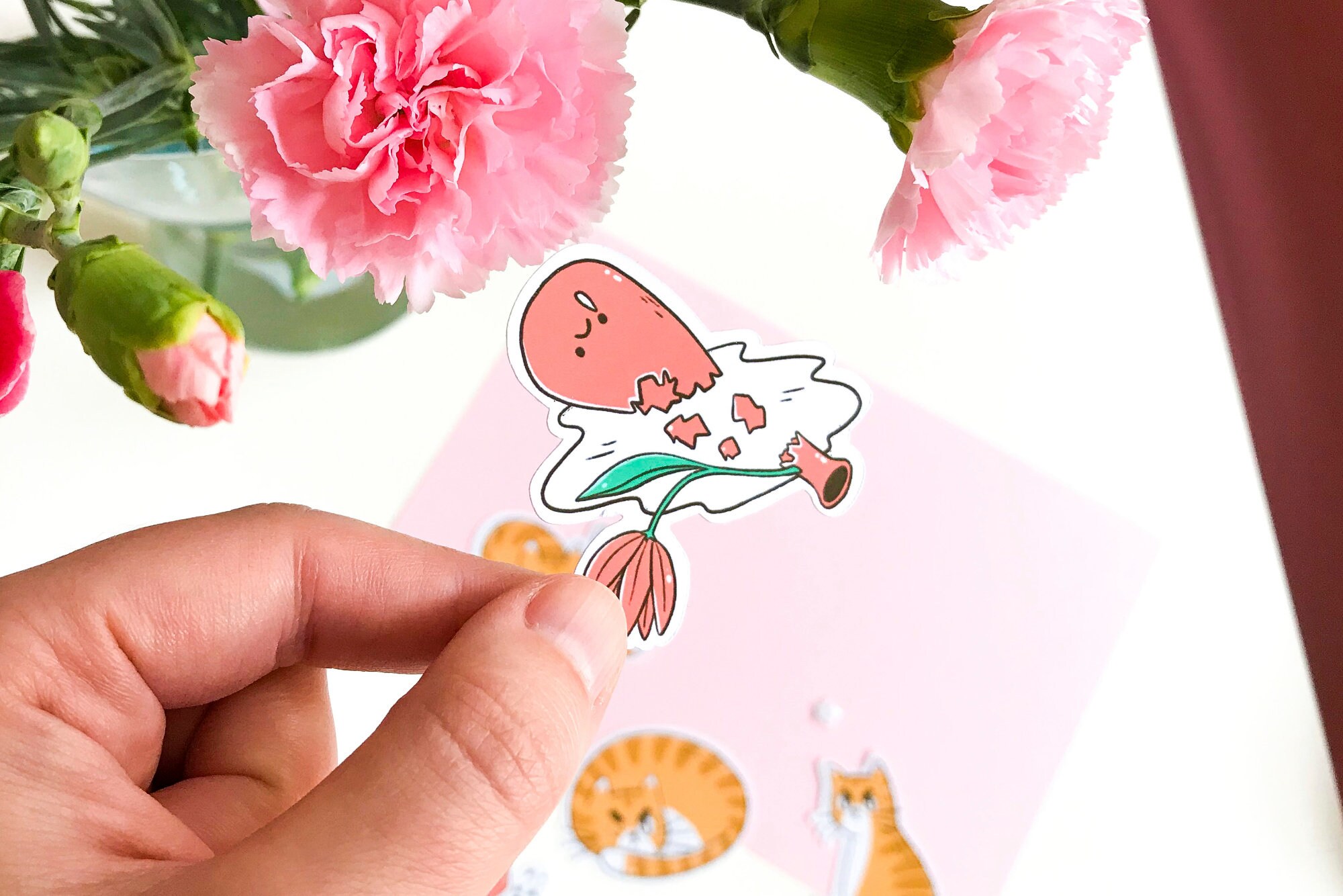 Sticker Set Bad Cat Cute Grumpy Ginger Kitty Sticker Pack - Etsy