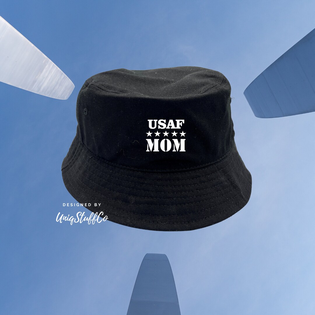 Air Force Mom Bucket Unisex Hat Trendy Outdoor Summer Beach Urban ...