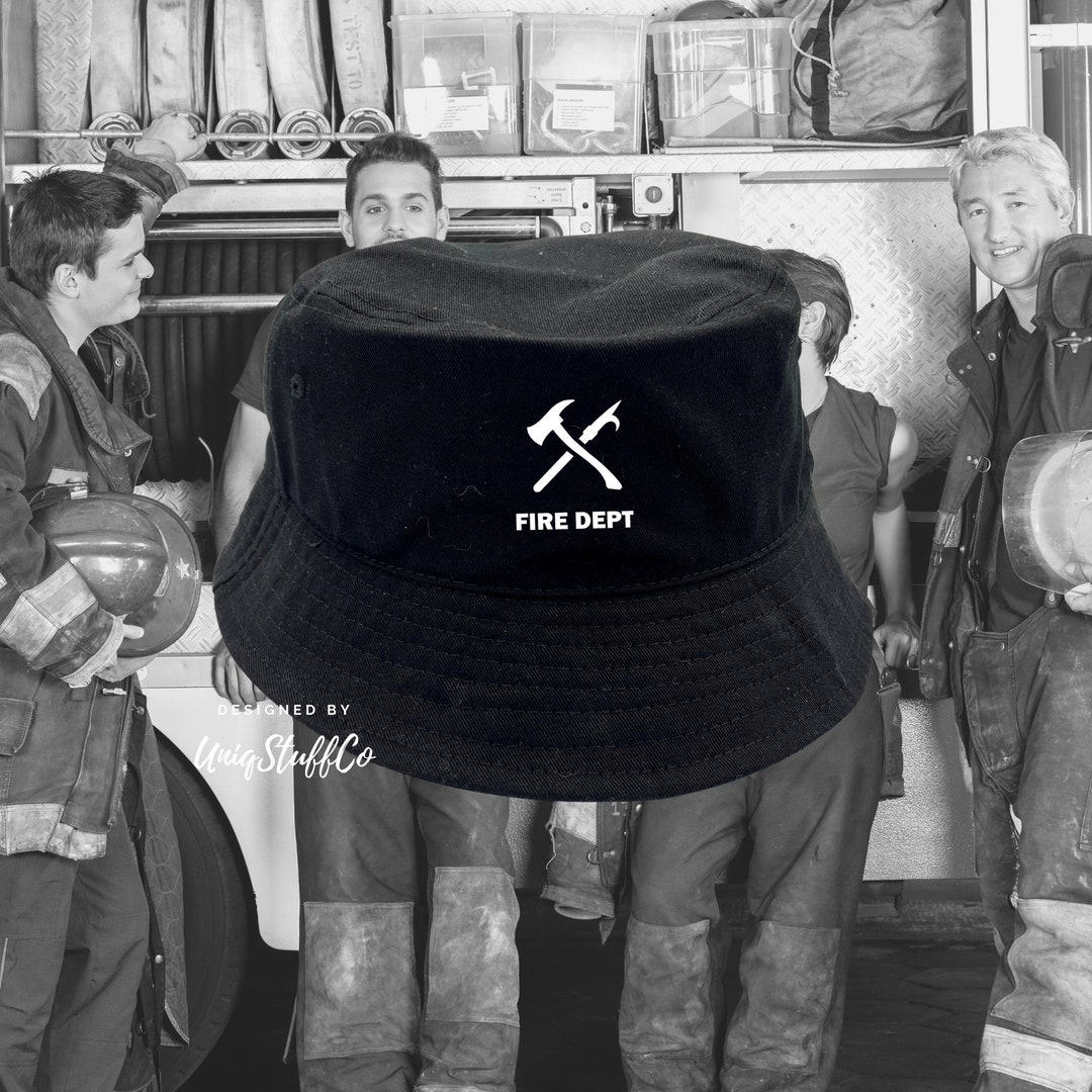 Fire Department Bucket Unisex Hat Trendy Outdoor Summer Beach Urban ...