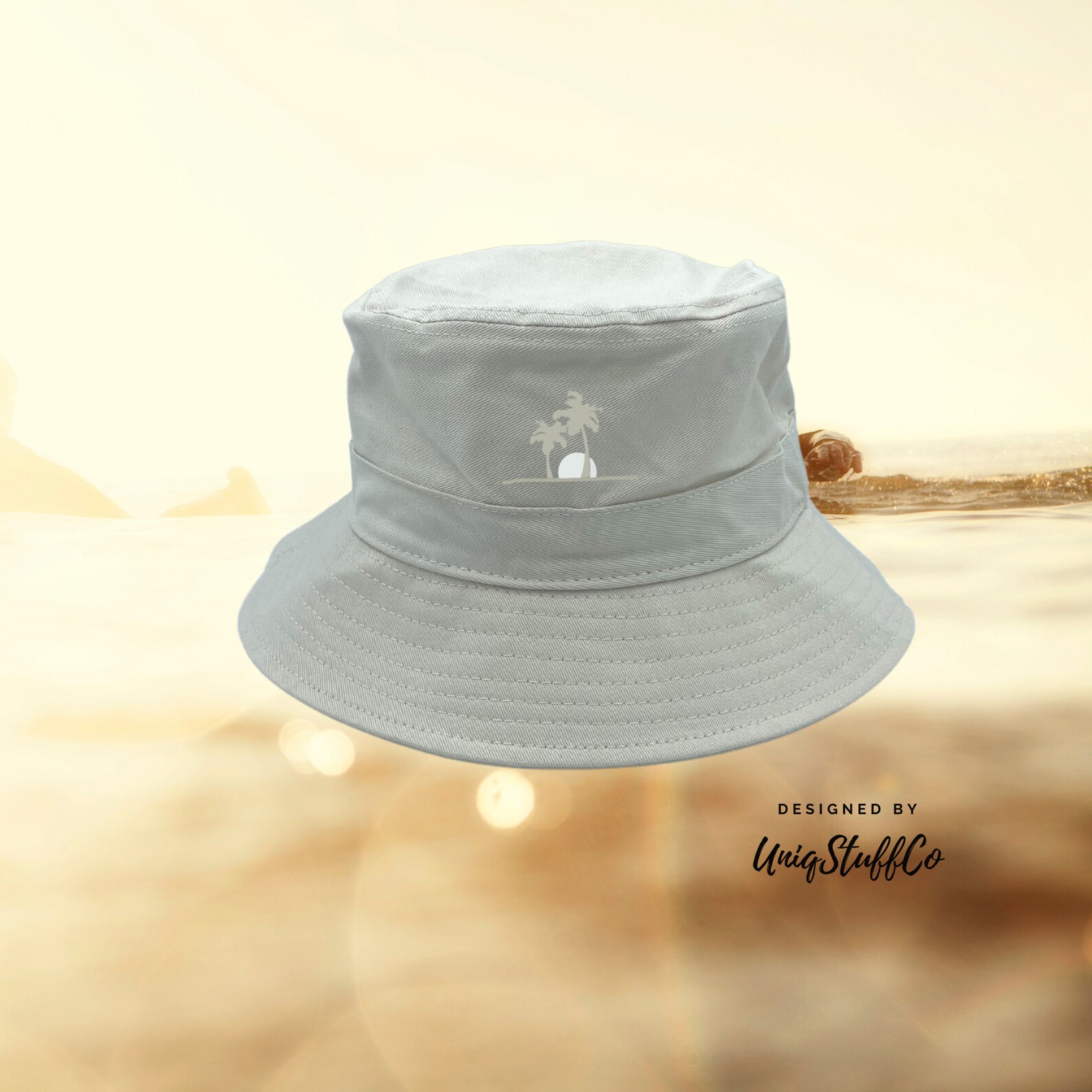 Palm Tree Bucket Unisex Hat Trendy Outdoor Summer Beach Urban Leisure ...