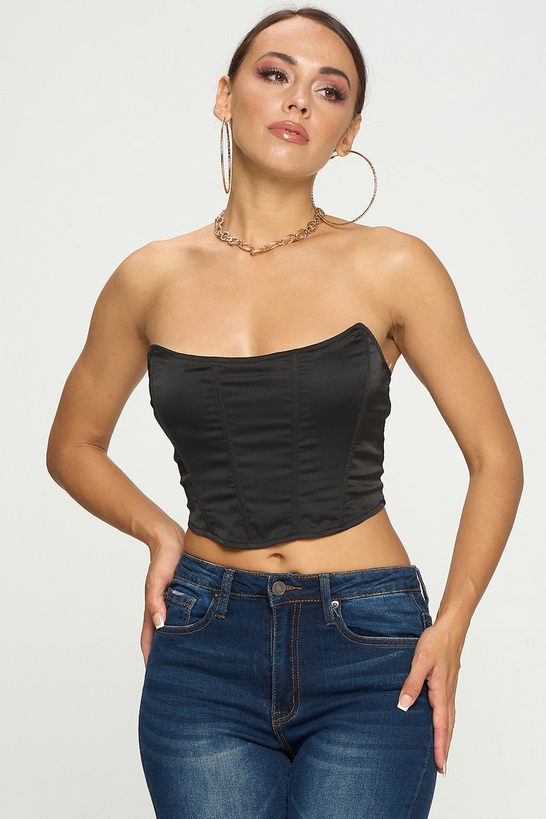Push up Corset Tube Crop Top Corsets - Basic - Fits Any Events - Etsy
