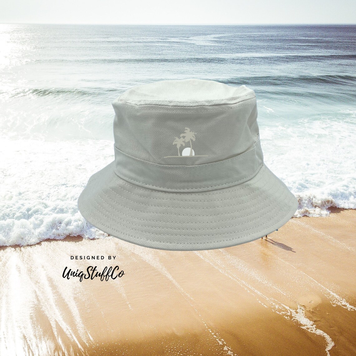 Palm Tree Bucket Unisex Hat Trendy Outdoor Summer Beach Urban Leisure ...