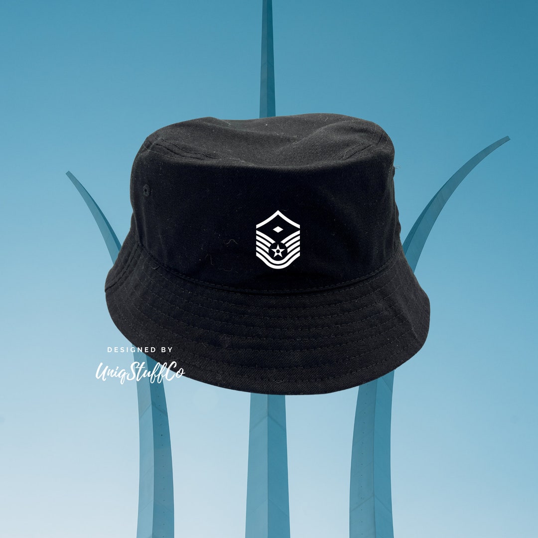 USAF Msgt Master Sergeant W Diamond Bucket Hat - Outdoor Urban Everyday ...