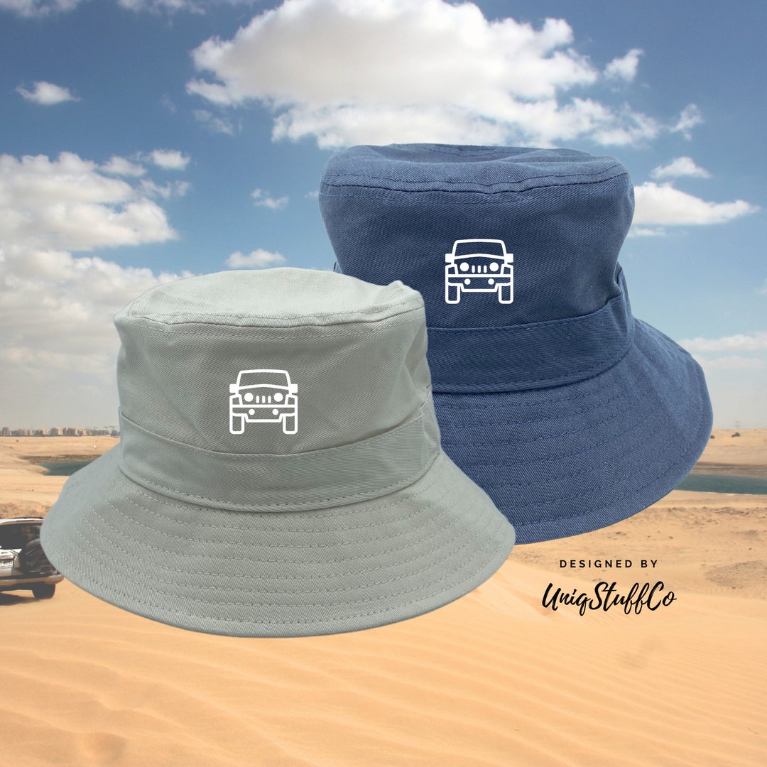 Jeep Cotton Bucket Unisex Hat Trendy Outdoor Summer Beach Urban Leisure ...