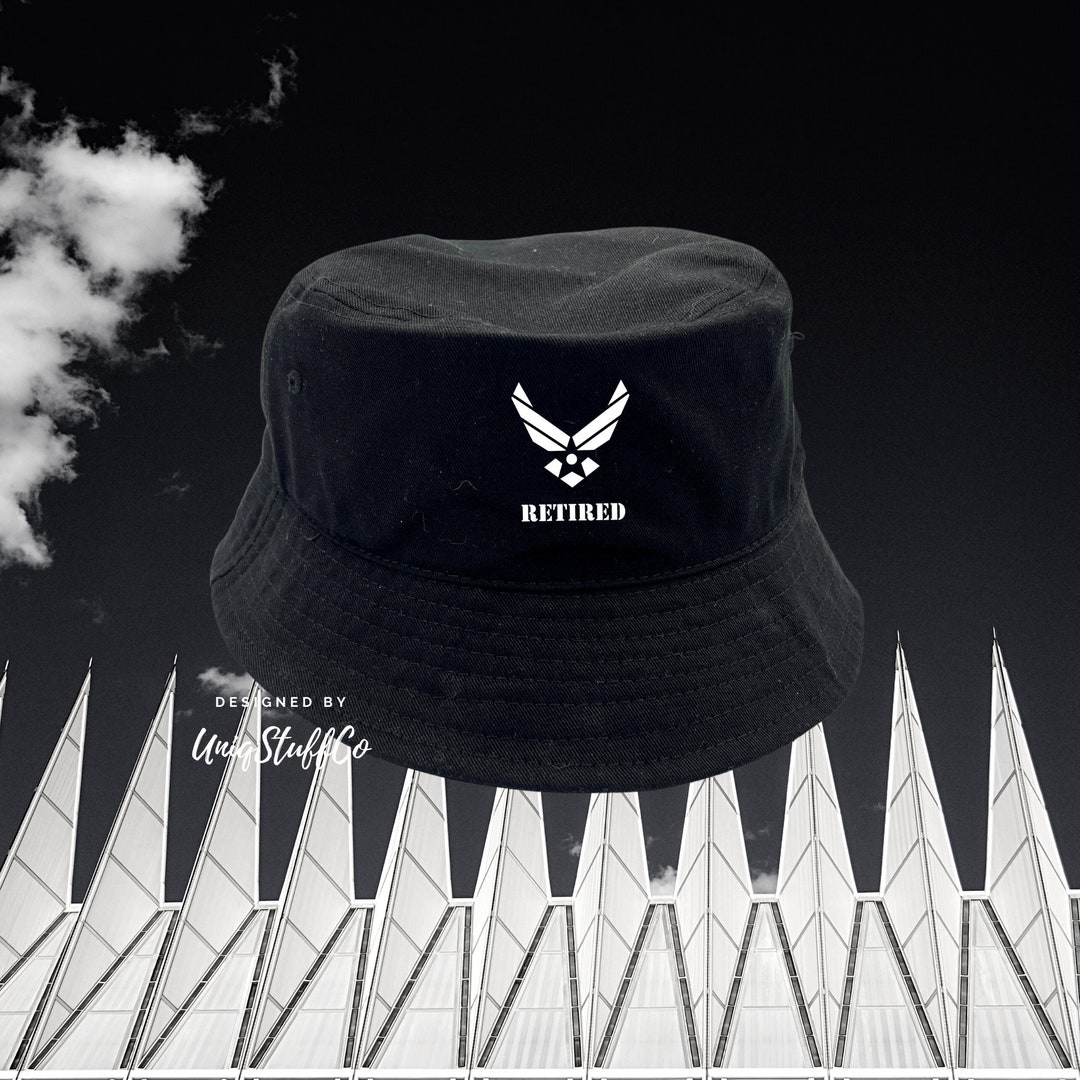 USAF Retired Bucket Unisex Hat Trendy Outdoor Summer Beach Urban ...