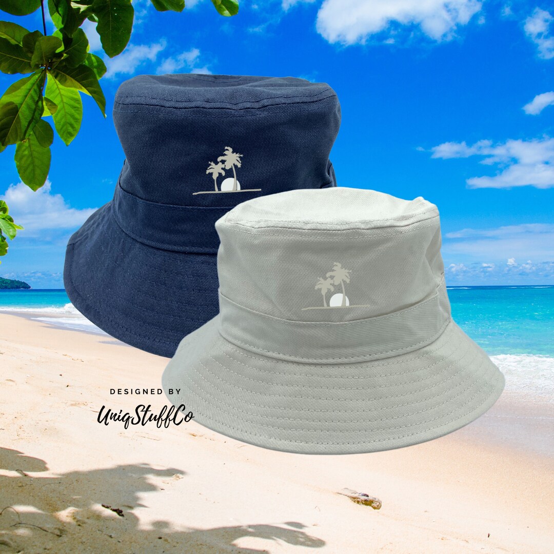 Palm Tree Bucket Unisex Hat Trendy Outdoor Summer Beach Urban Leisure ...