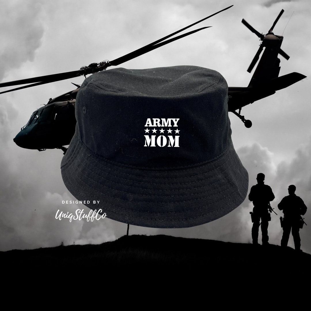 Army Mom Bucket Unisex Hat Trendy Outdoor Summer Beach Urban Leisure ...