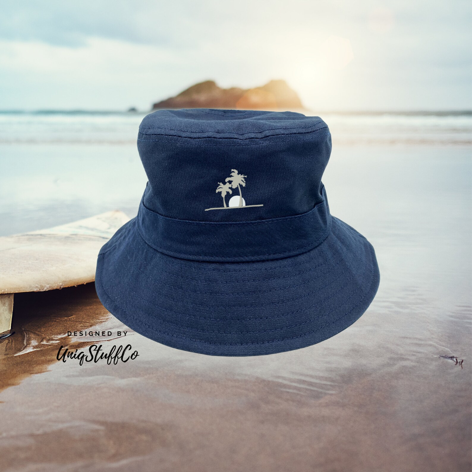 Palm Tree Bucket Unisex Hat Trendy Outdoor Summer Beach Urban Leisure ...