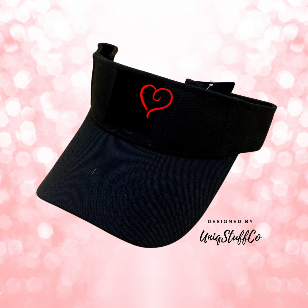 Red Heart Sun Visor Coffee Sun Visor - Sun Visor - Outdoor Sun Visor ...