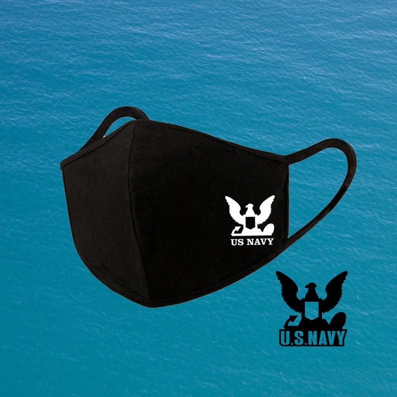 US Navy Face Mask Reusable Washable Cover Mask Cotton NAVY | Etsy