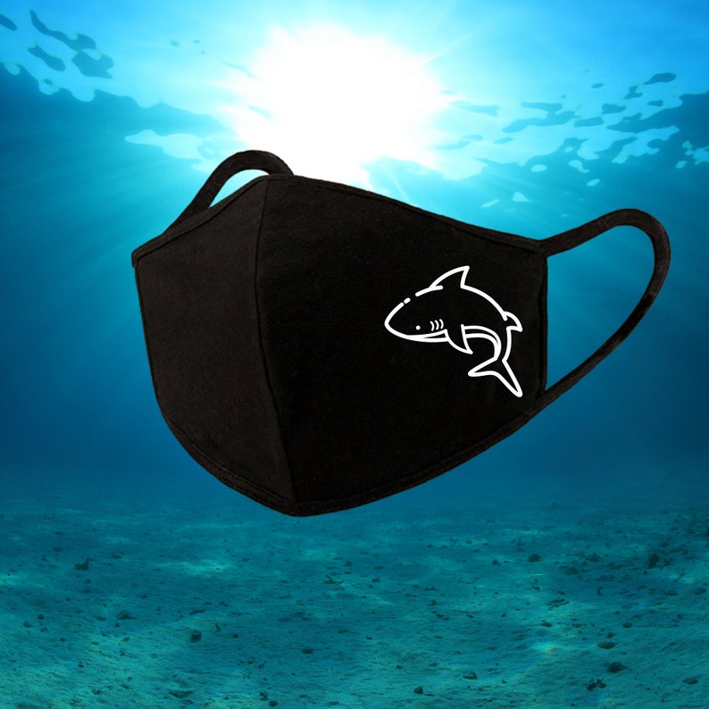 Shark Mask Face Mask 3D Pattern 3 Layer Reusable Washable Face | Etsy