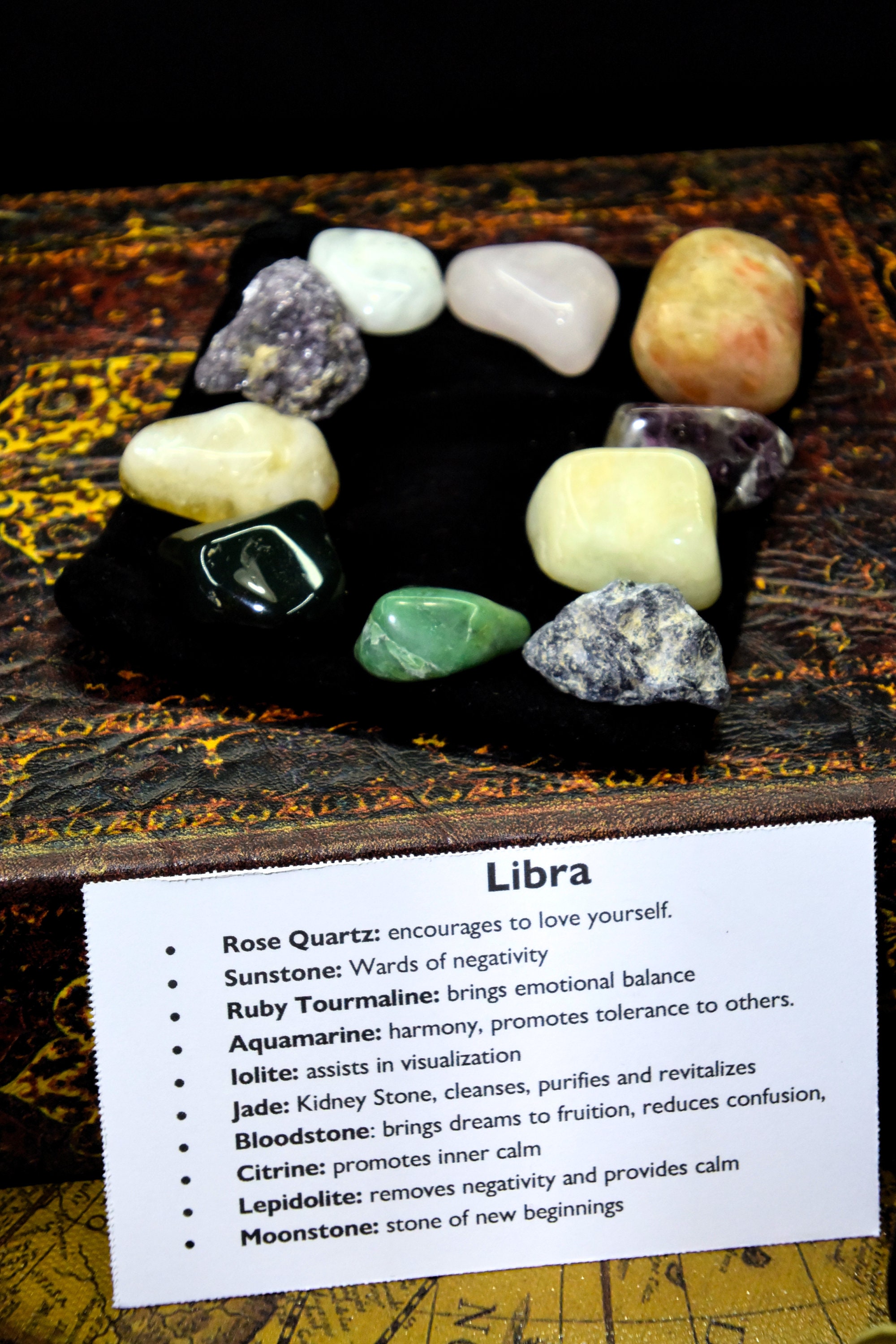 Libra Zodiac Crystals Gentlemen Rocks Libra Crystals Gift Set | Etsy