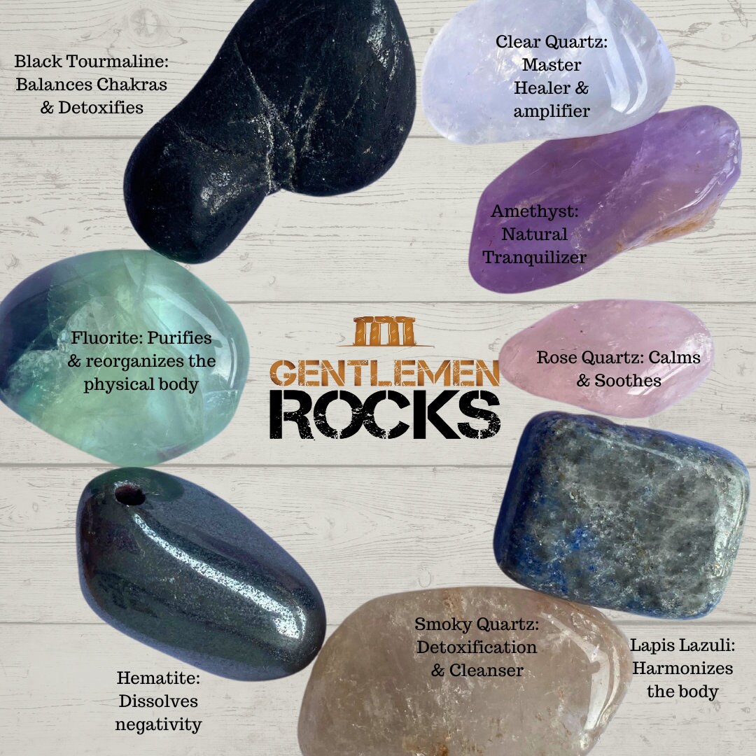 Gentlemen Rocks Pain Relief Crystals Men's Healing Stone Set for Pain ...