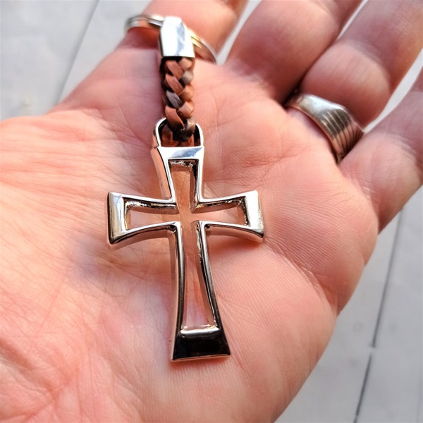 Cross Keychain - Etsy