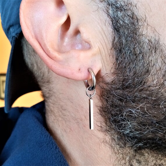 Minimalist Stainless Steel Hoop With Geometric Figure / Hoop | Etsy