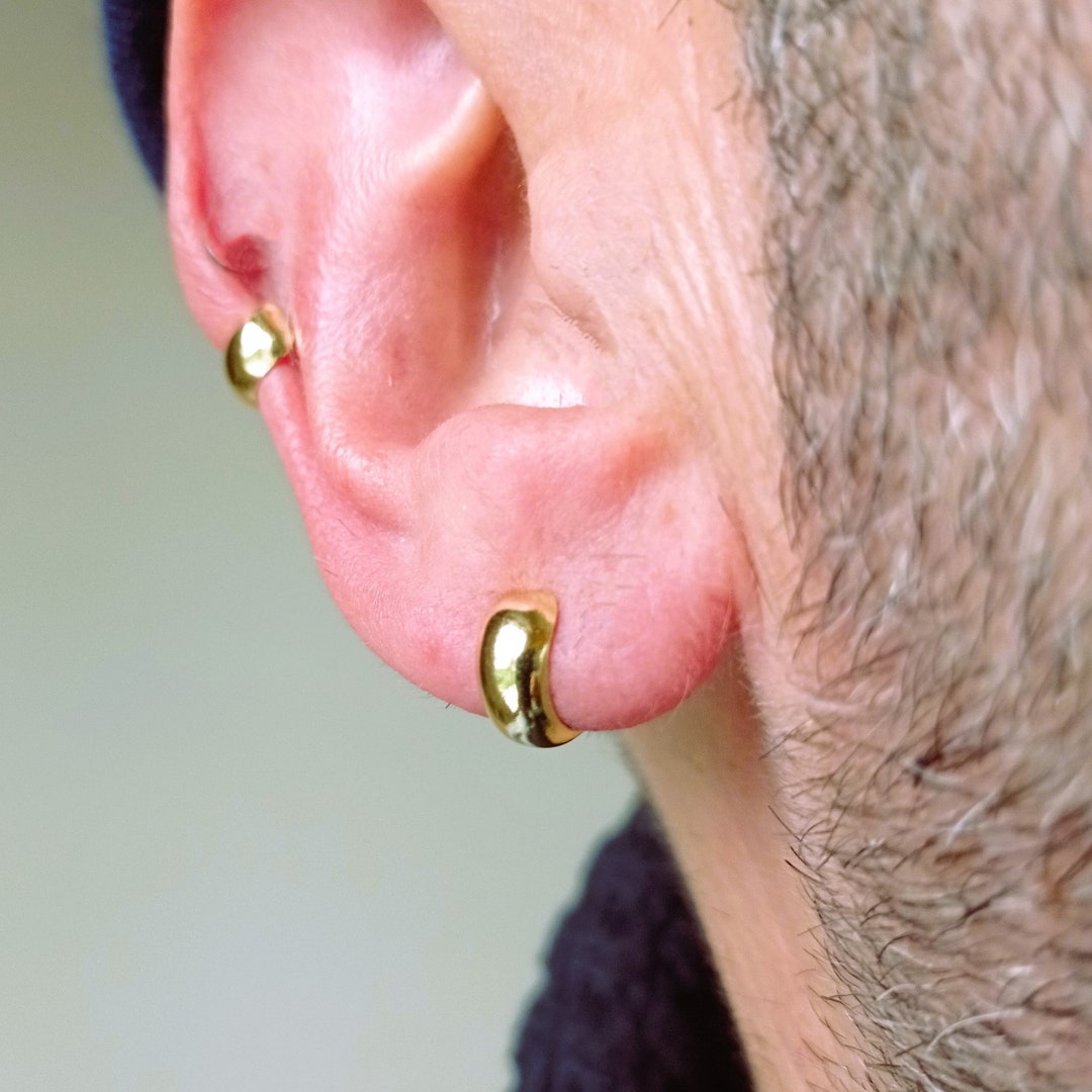 Gold Plated Minimalist Ear Cuff for Men · Simple Ear Cuff No Piercing ...