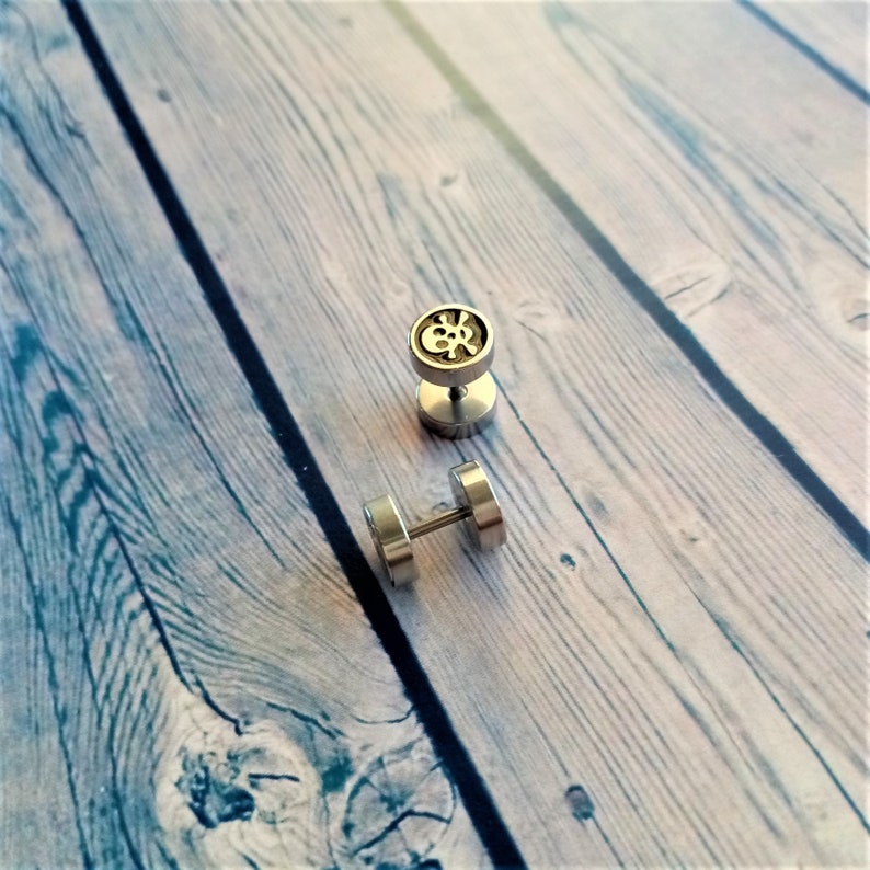 Pirate Earring for Men Made of Stainless Steel With Skull | Etsy