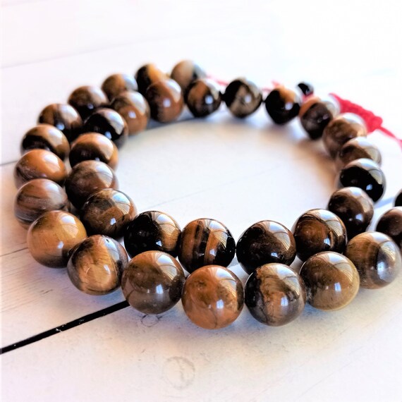 Tiger Eye Natural Rock Bracelet Set With Knot Closure Tiger Eye Bracelet for Men Etsy UK